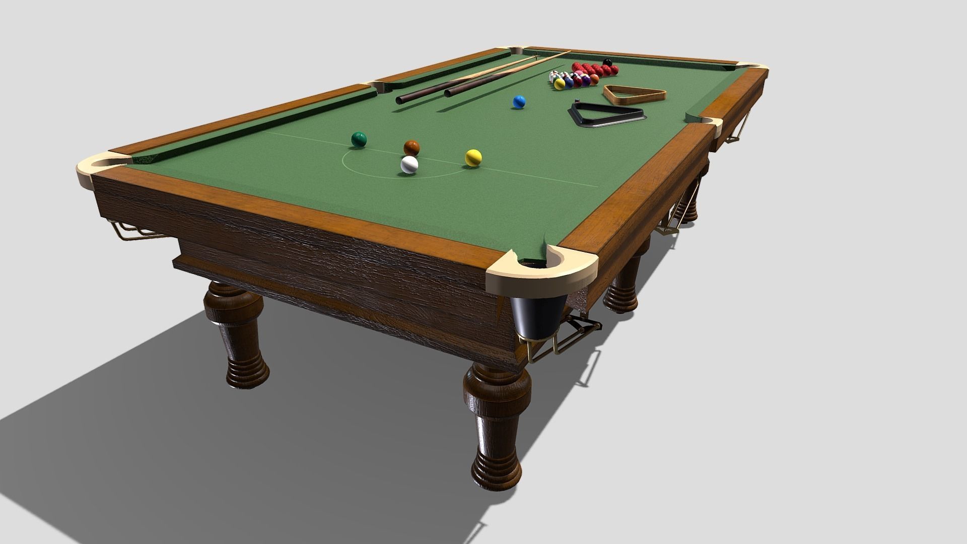 3D model snooker table VR / AR / low-poly | CGTrader