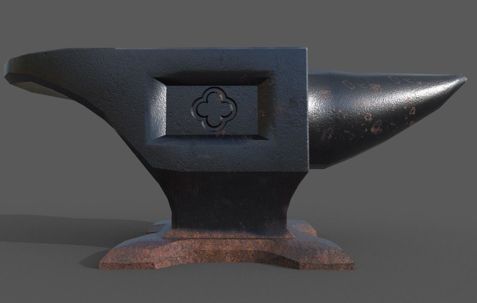 3D model blacksmith anvil low poly VR / AR / low-poly | CGTrader