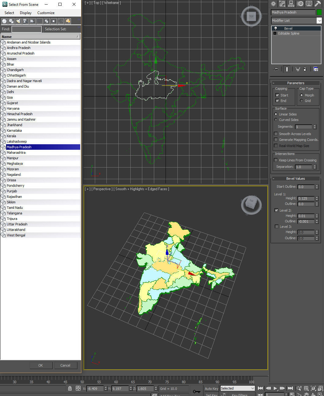 Map of India 3D model | CGTrader