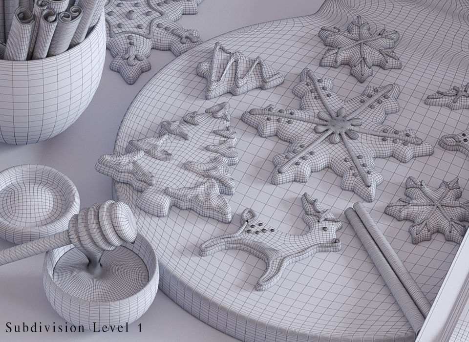 Cooking Christmas Gingerbread Cookies 3D model | CGTrader