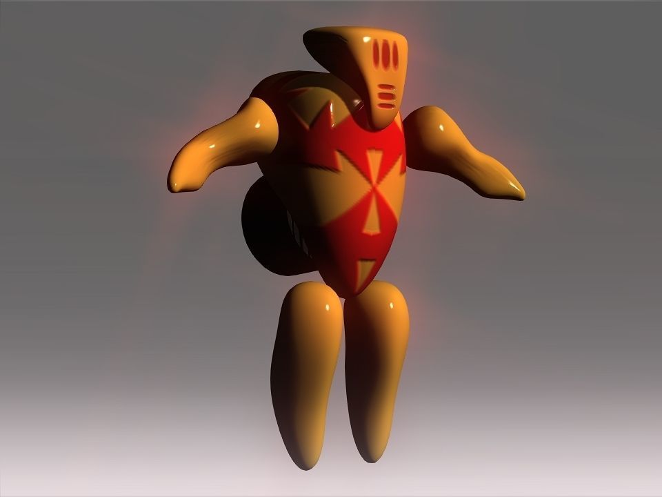 Auto pilot robotic gravity arms golden spaceship 3D model animated ...