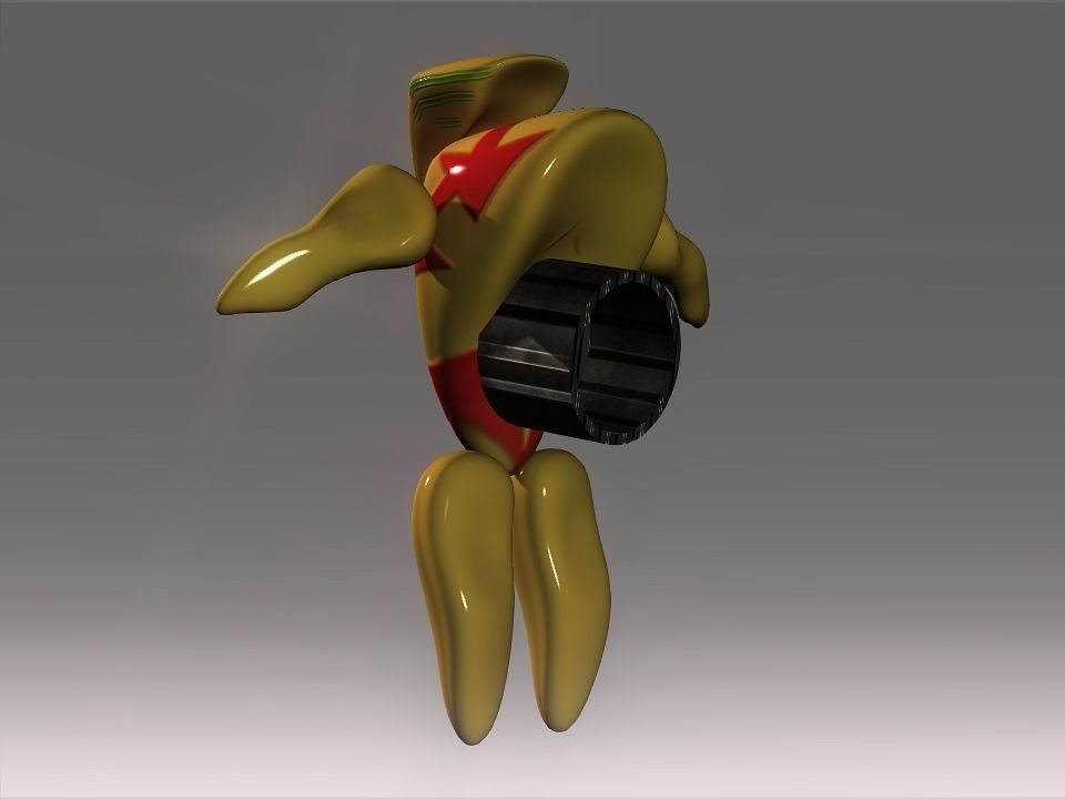 Auto pilot robotic gravity arms golden spaceship 3D model animated ...