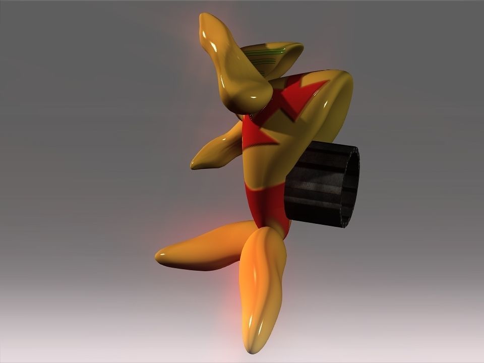 Auto pilot robotic gravity arms golden spaceship 3D model animated ...