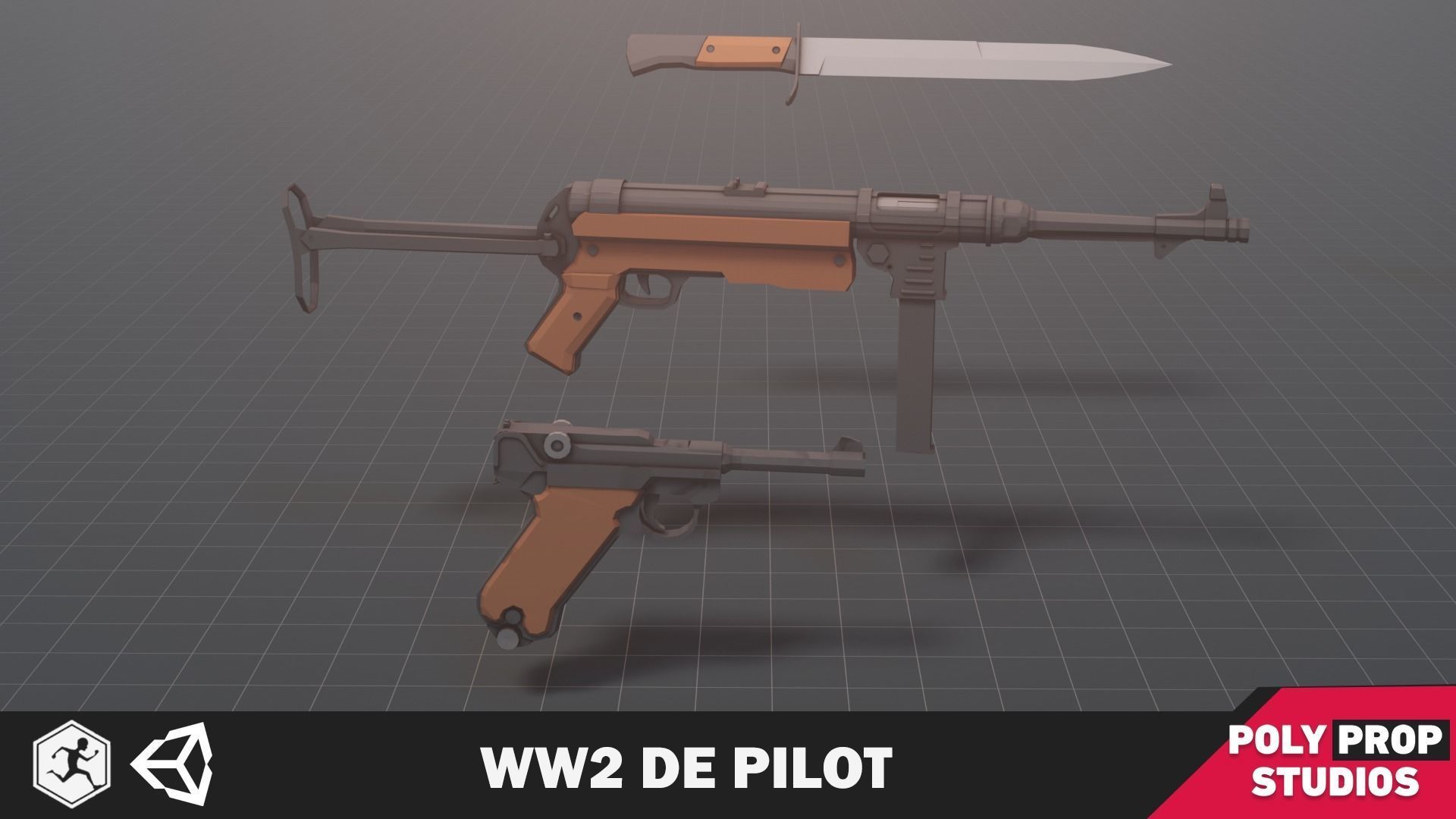 3D model WW2 DE Pilot VR / AR / low-poly rigged animated | CGTrader