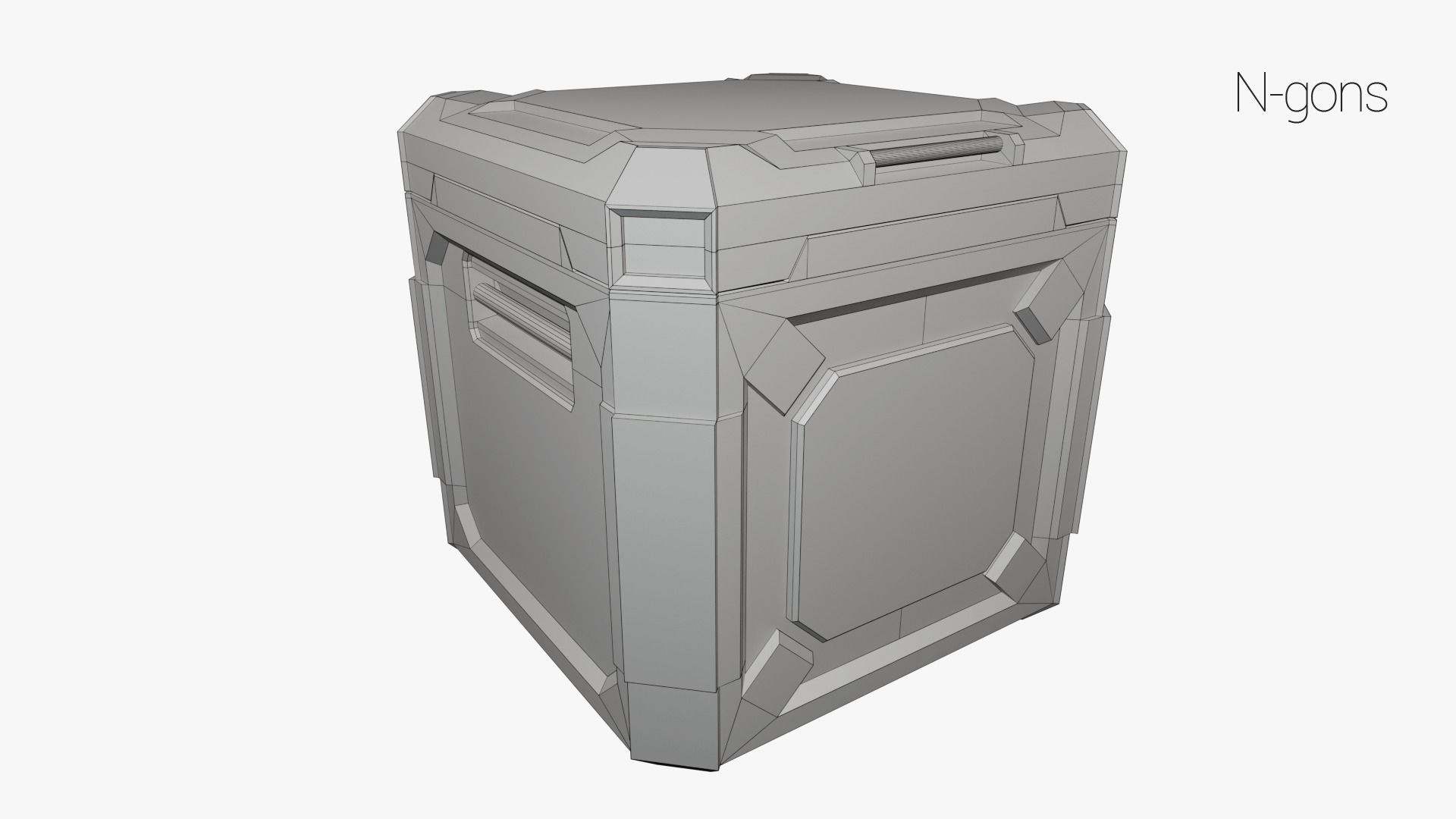 3D model Sci-Fi Crate VR / AR / low-poly | CGTrader