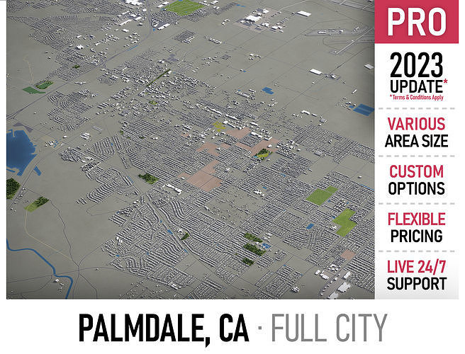 3D model Palmdale VR / AR / low-poly | CGTrader