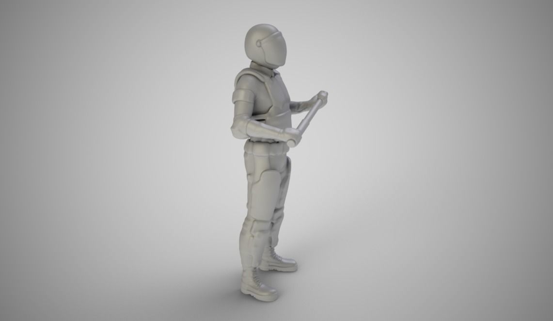 Riot Cop 3D model 3D printable | CGTrader