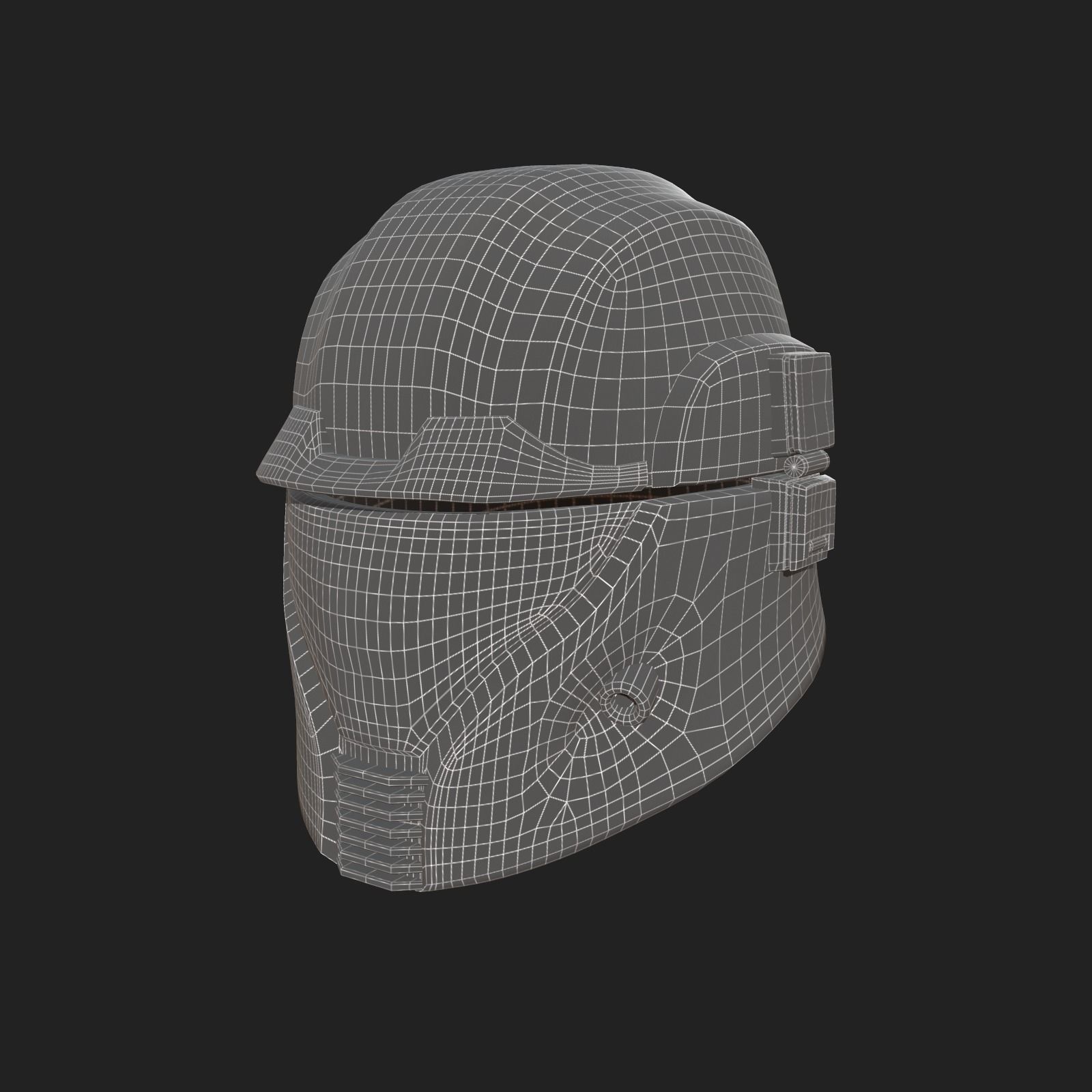 3D model Helmet scifi fantasy pilot cyborg robot armor develop VR / AR ...