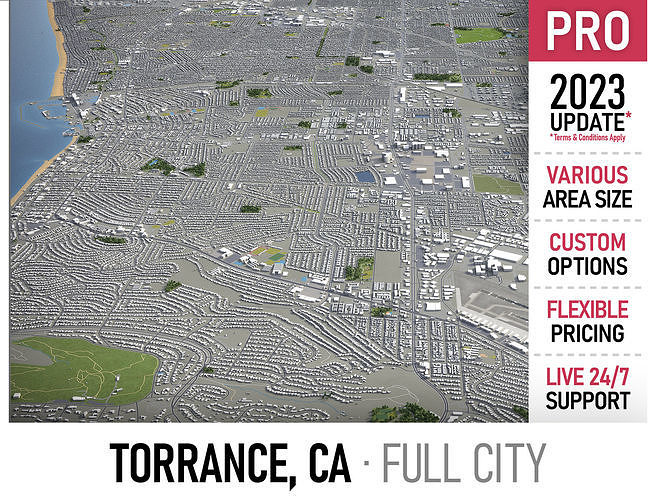 3D model Torrance VR / AR / low-poly | CGTrader