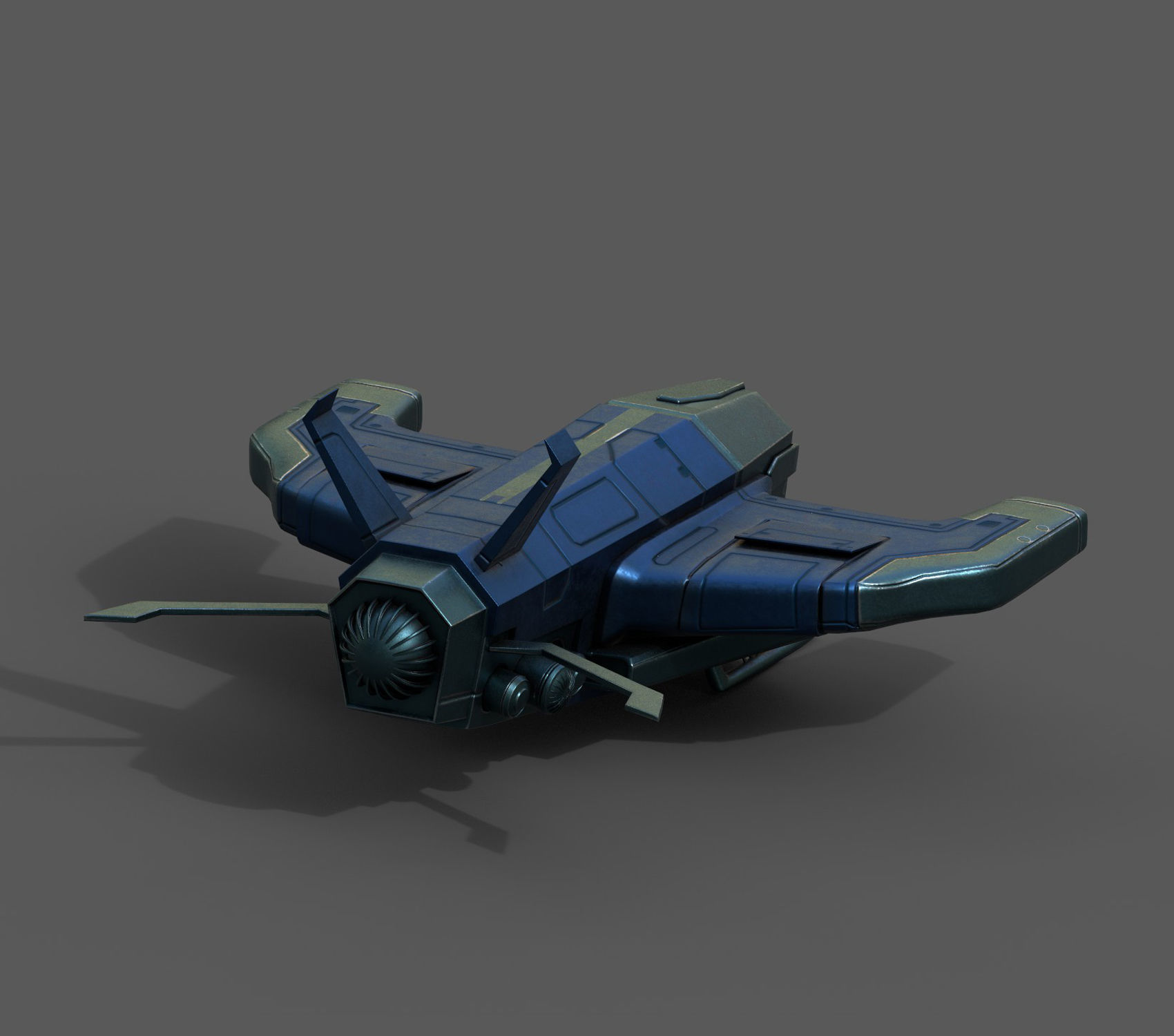 3D model Spaceship starship scifi space fantasy cyborg robot VR / AR ...