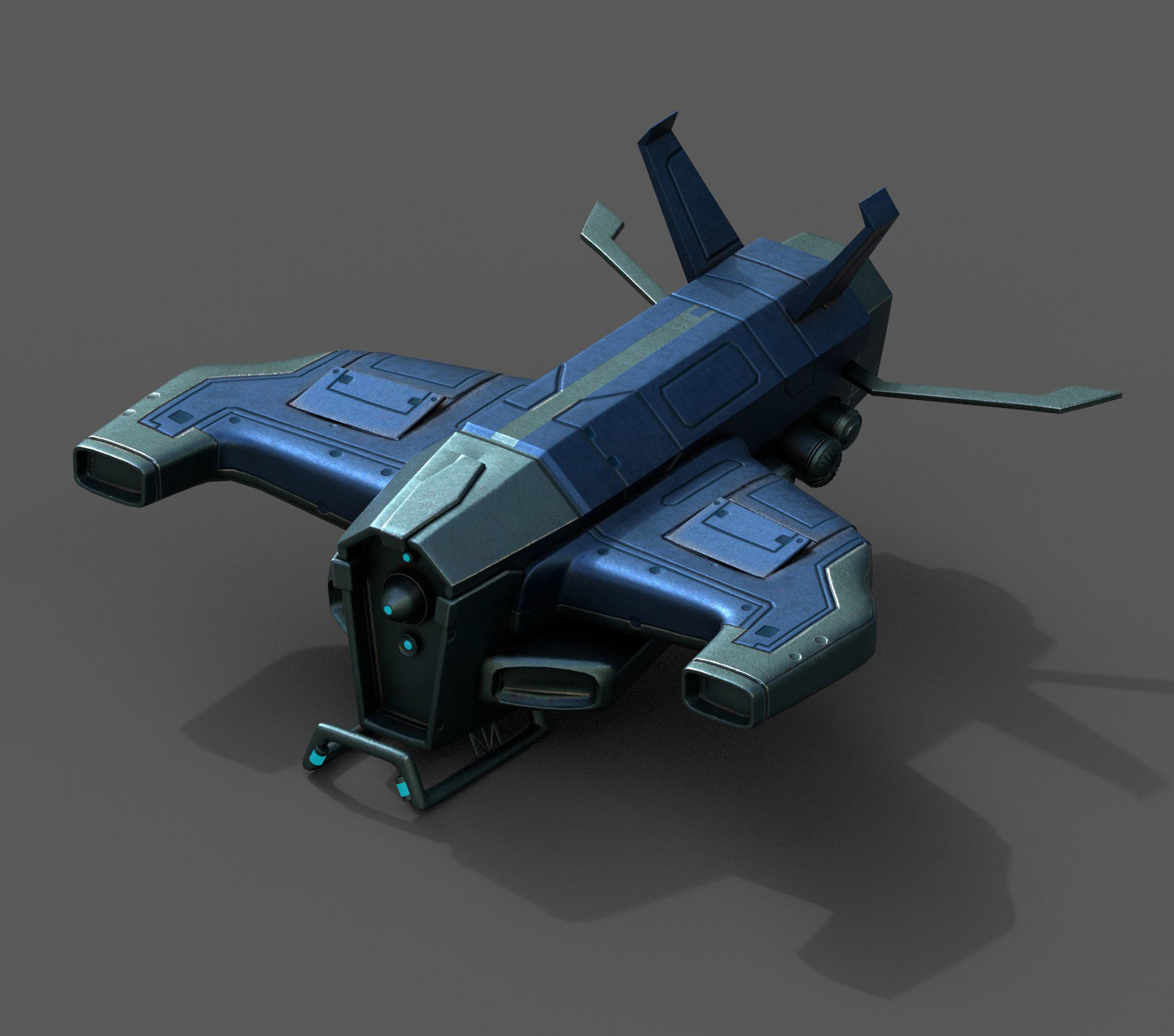 3D model Spaceship starship scifi space fantasy cyborg robot VR / AR ...