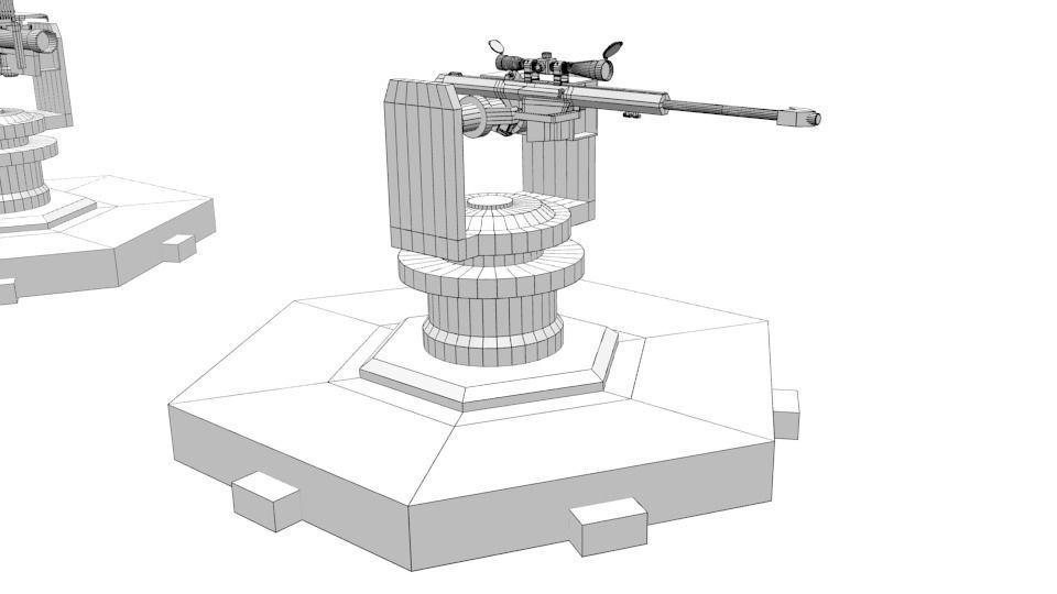 3D model Modern Unmanned Turrets V3 VR / AR / low-poly | CGTrader
