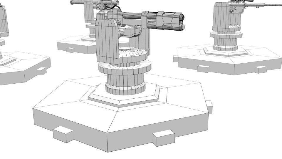 3D model Modern Unmanned Turrets V3 VR / AR / low-poly | CGTrader