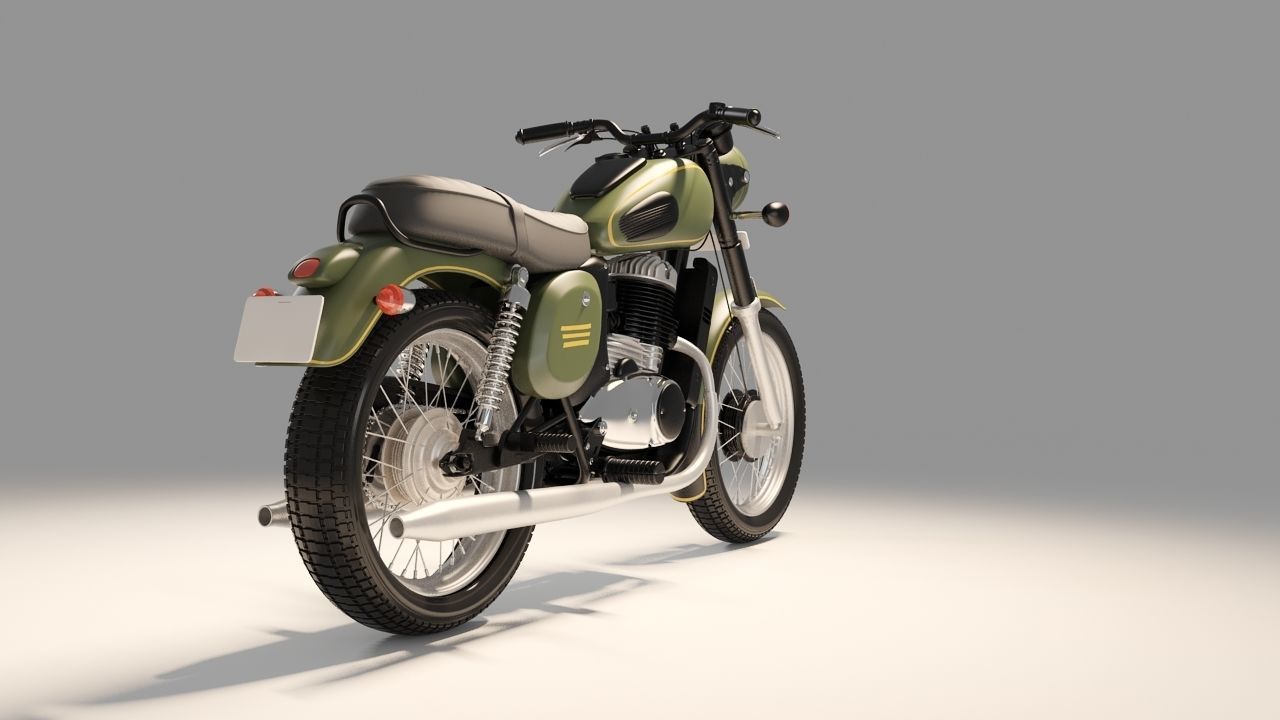 Jawa Forty two Bike 3D model 3D model | CGTrader