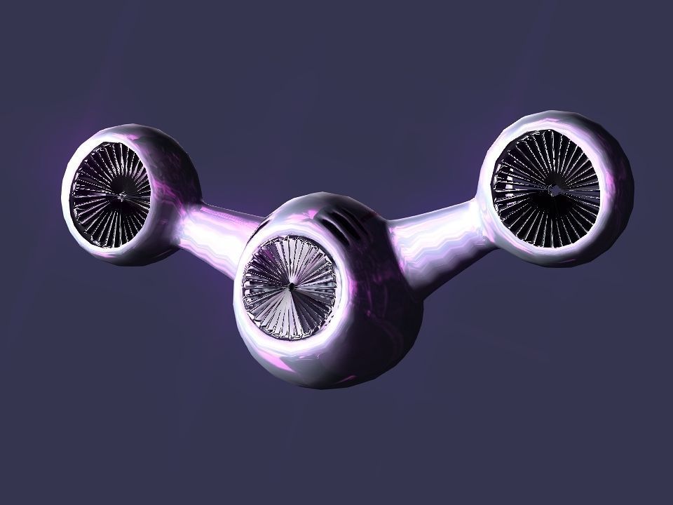 3D model Fan Engine Wings Spaceship VR / AR / low-poly | CGTrader