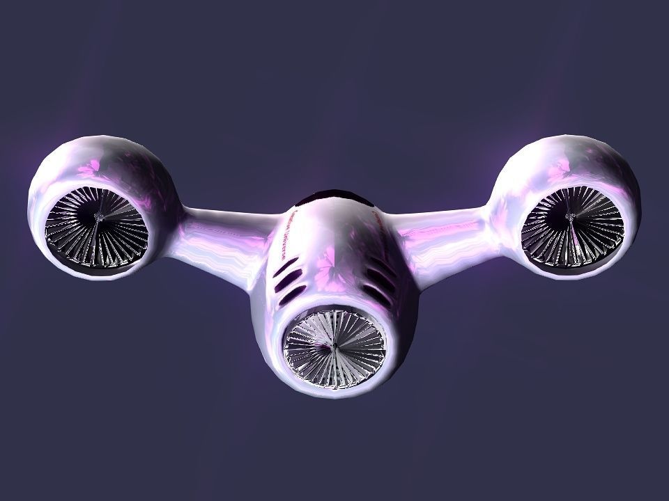 3D model Fan Engine Wings Spaceship VR / AR / low-poly | CGTrader