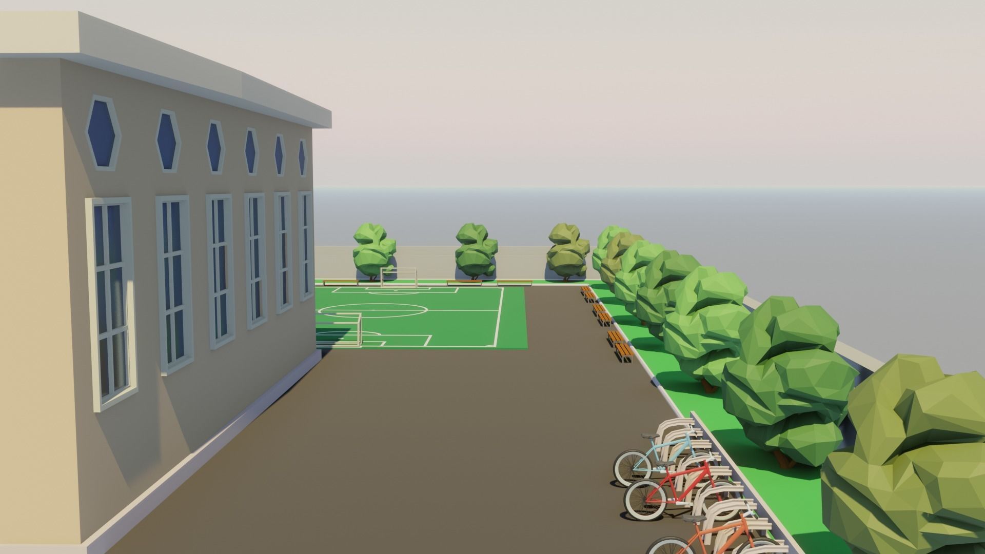 3D model Low poly School VR / AR / low-poly | CGTrader