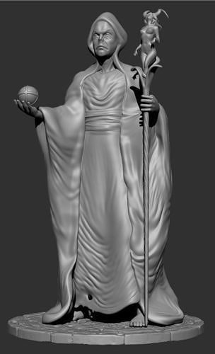 Old Wizard 3D Print 3D model 3D printable | CGTrader