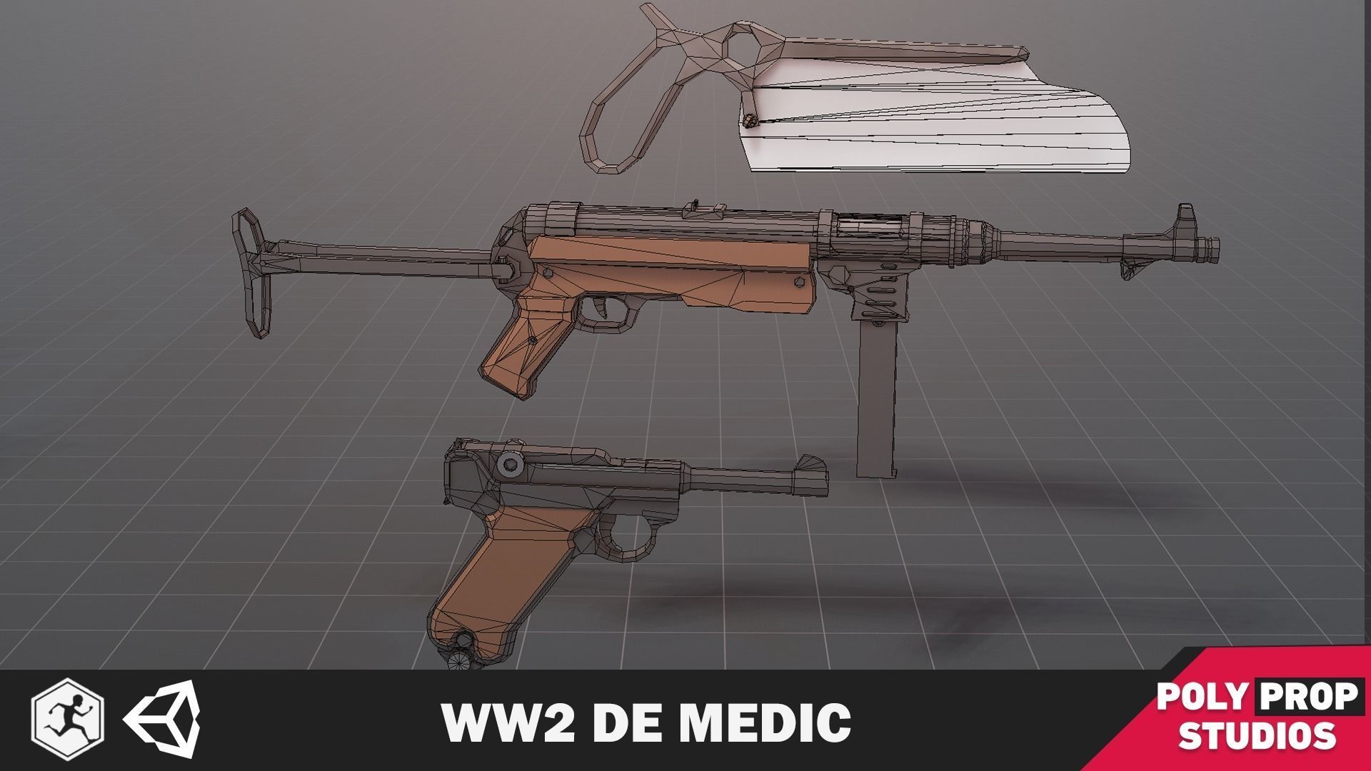 3D model WW2 DE Medic VR / AR / low-poly rigged animated | CGTrader