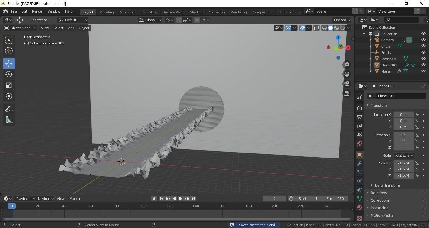 3D model Retrowave 80s style 3D Scene Blender EEVEE VR / AR / low-poly ...