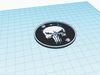 Simple Punisher Logo Key Chain 3D model 3D printable | CGTrader