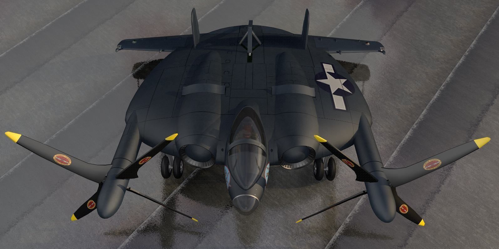 Vought XF5U-1 Flying Flapjack 3D model | CGTrader