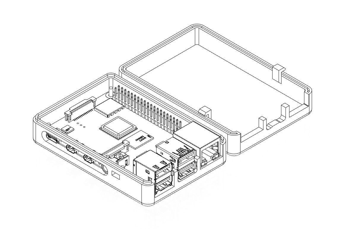 Rasberry Pi 4 Case 3D model 3D printable | CGTrader