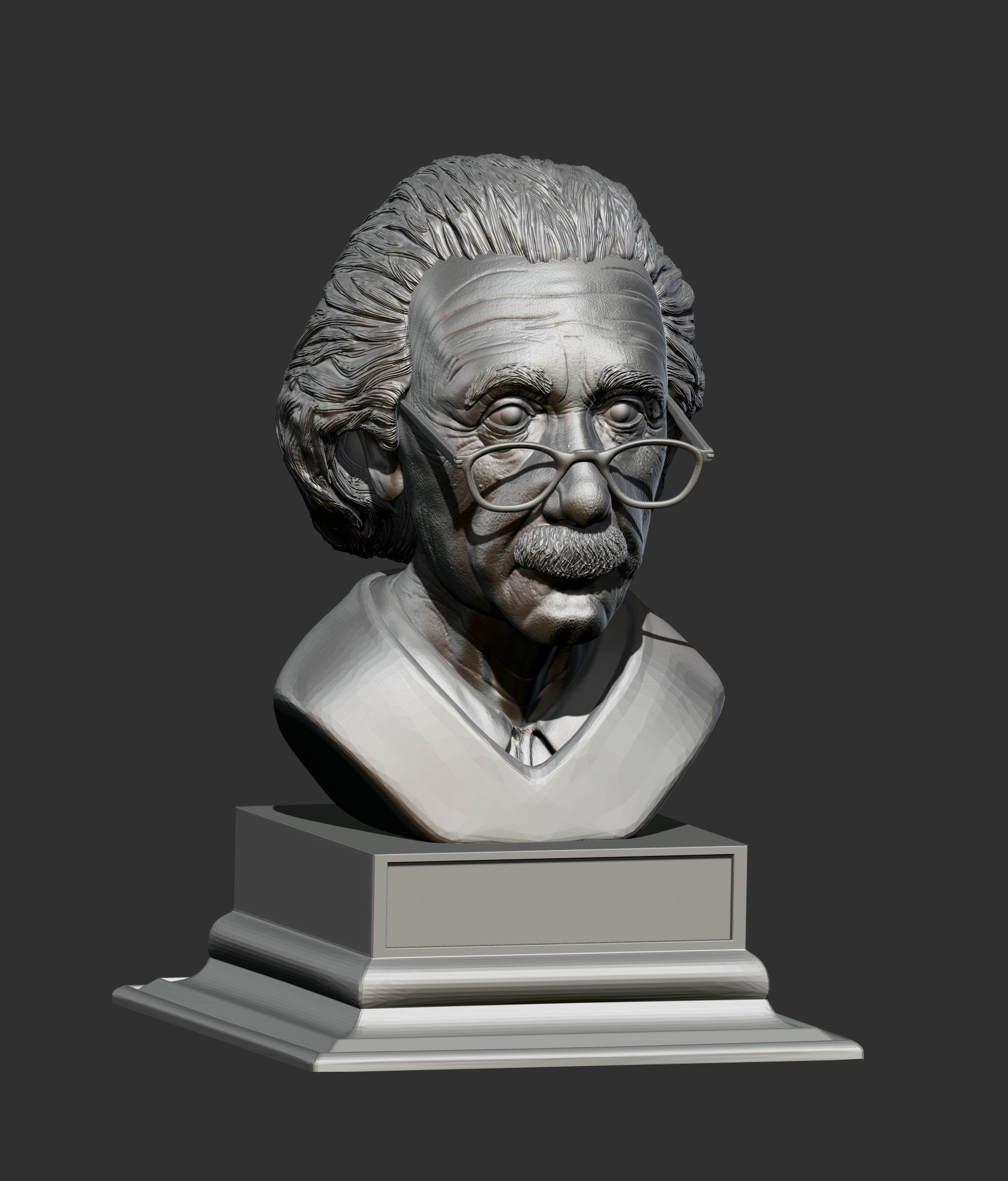 albert einstein 3D model 3D printable | CGTrader