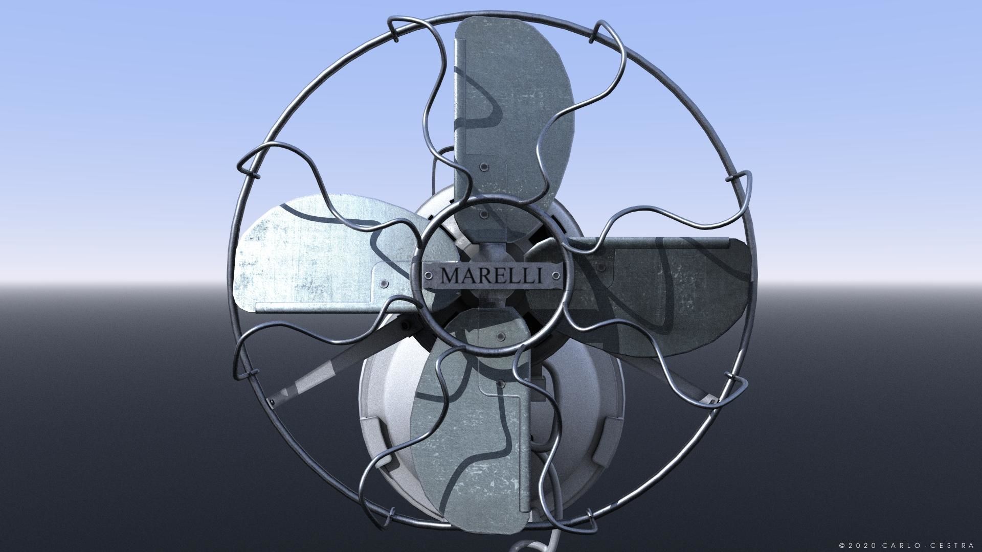 3D model VINTAGE 40s COOLING FAN VR / AR / low-poly | CGTrader