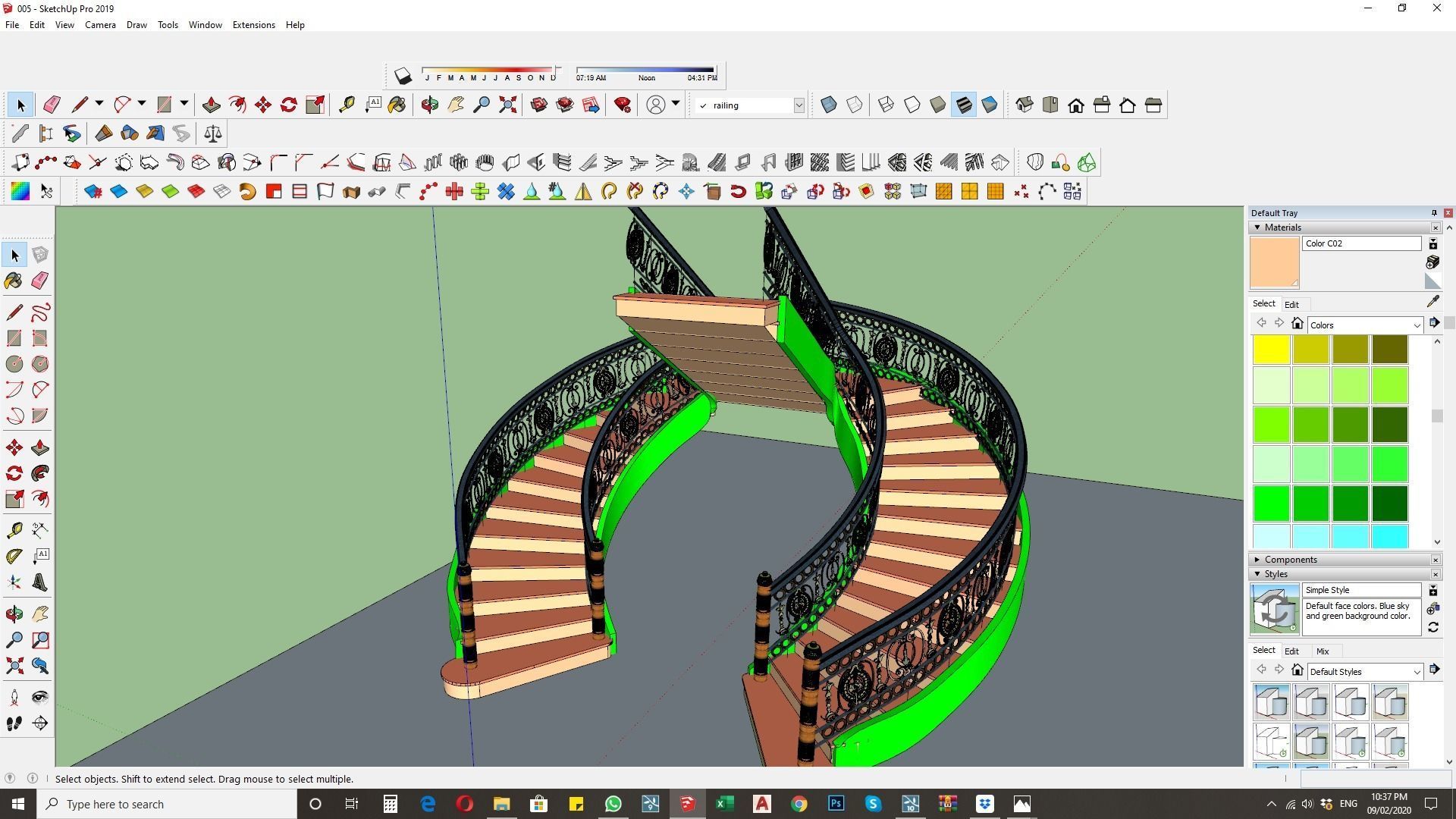 Classical spiral stair case 3d model 3D model | CGTrader