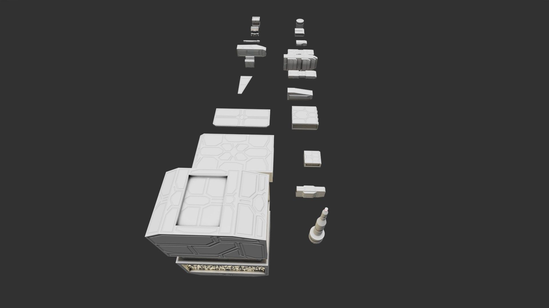 Scifi KitBash with Textures free VR / AR / low-poly 3D model | CGTrader