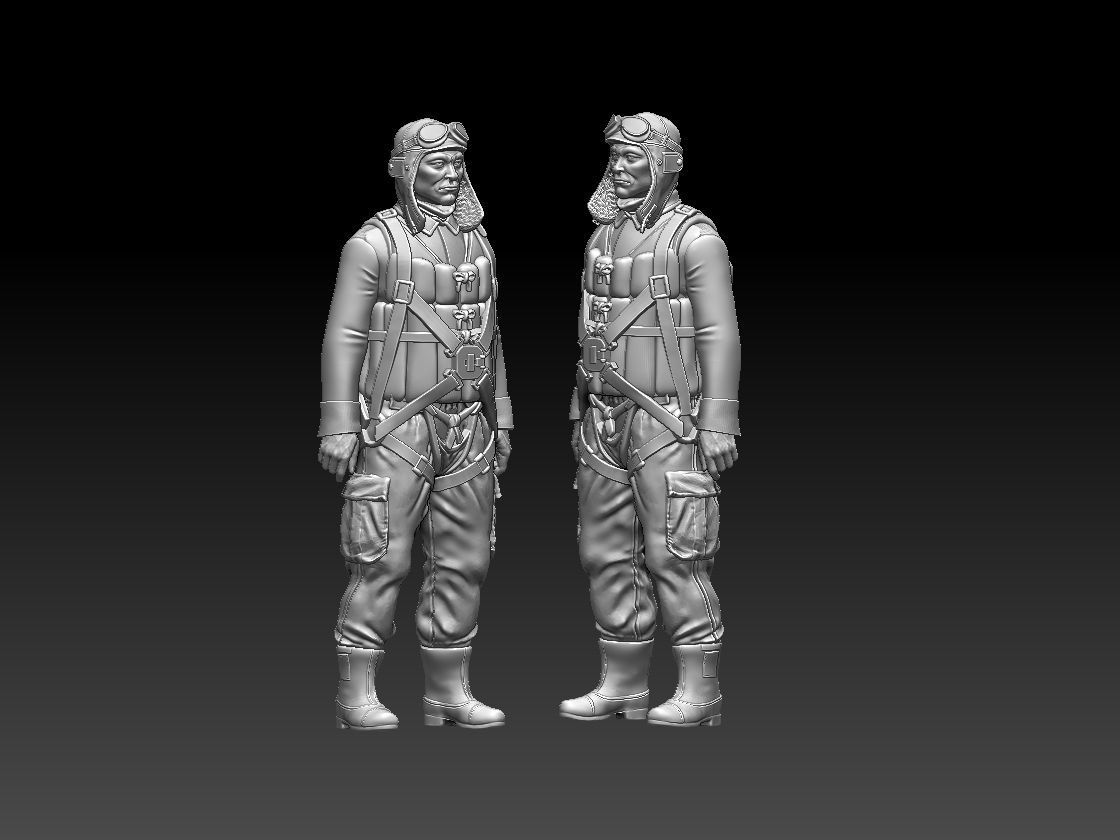 japan pilot ww2 3D model 3D printable | CGTrader