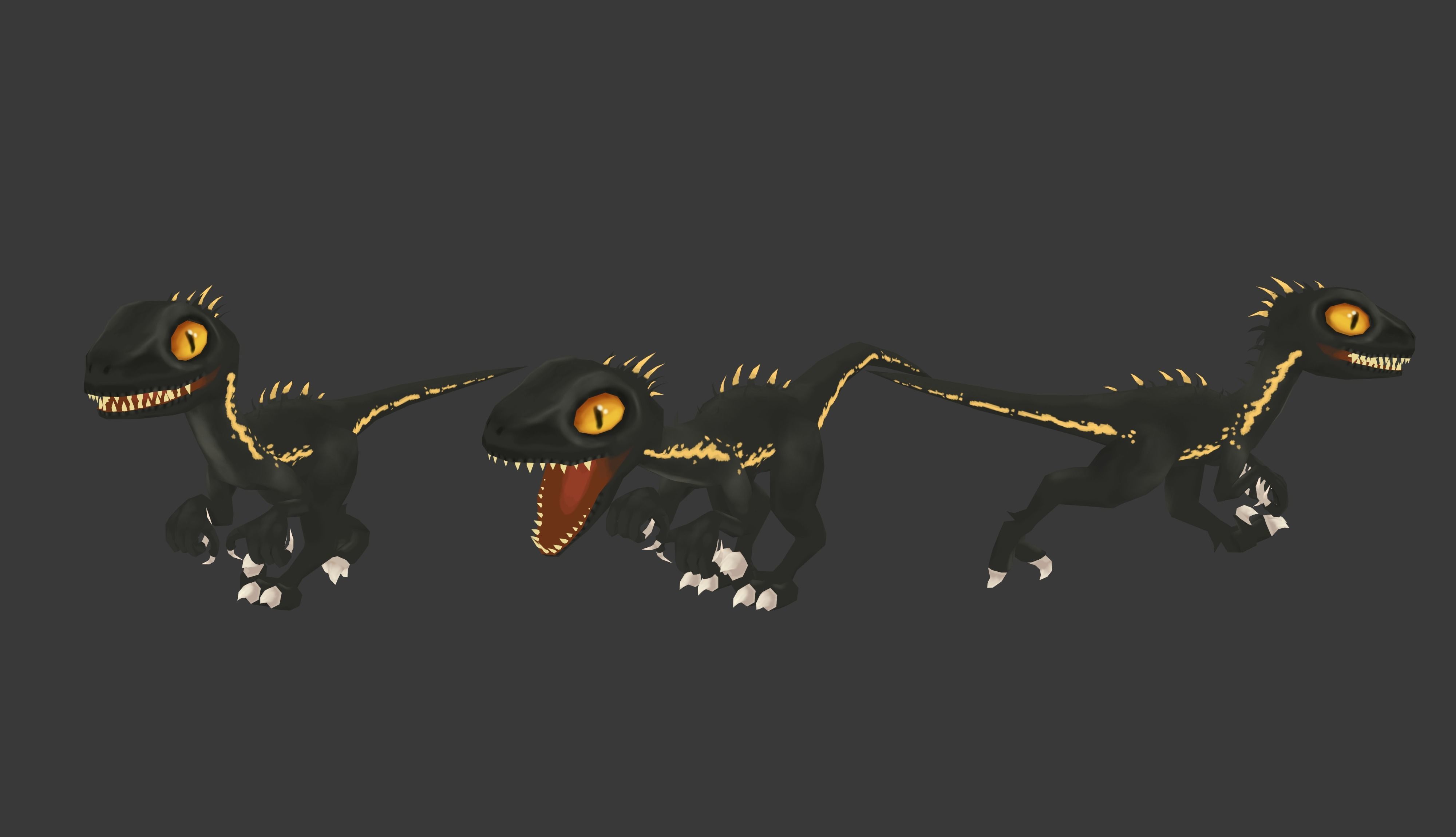 3D model Low Poly IndoRaptor Animated VR / AR / low-poly | CGTrader