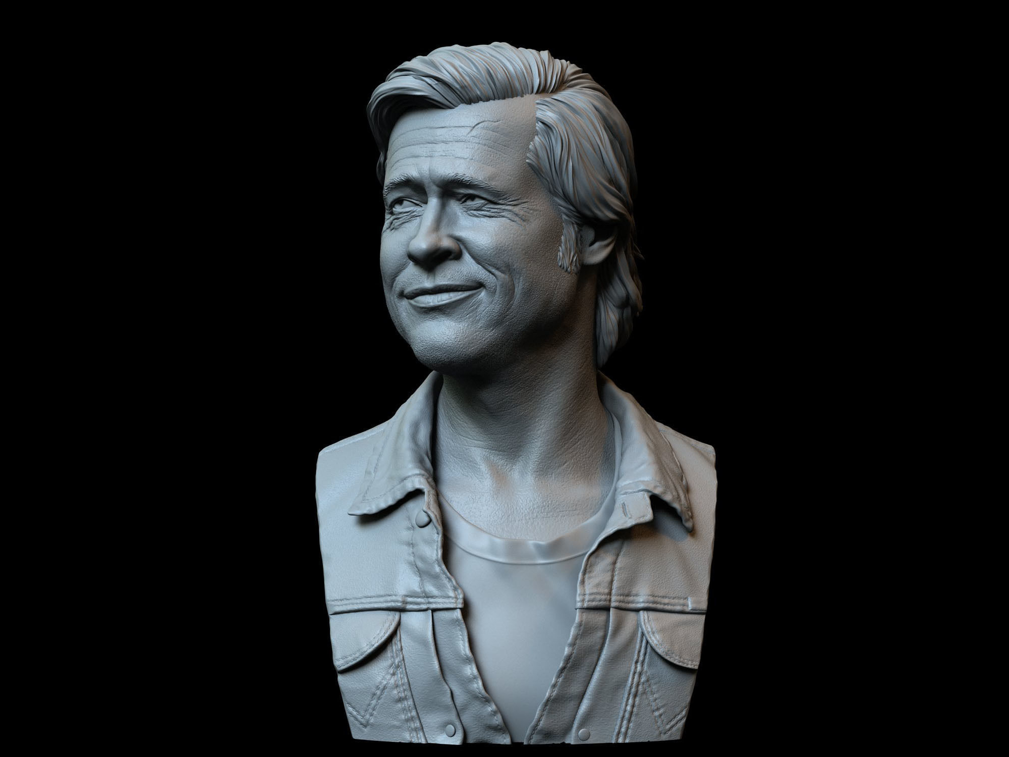 Brad Pitt 3D model 3D printable | CGTrader