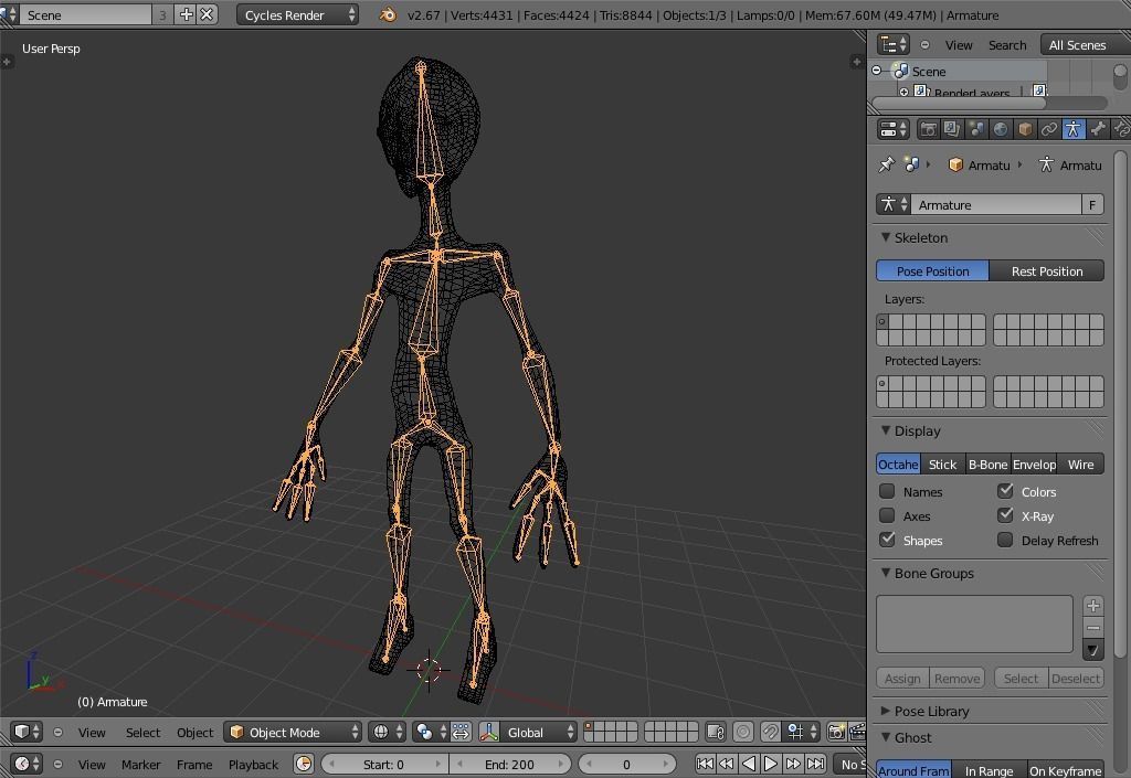 ALIEN DONE IN THE BLENDER 3D model animated rigged | CGTrader
