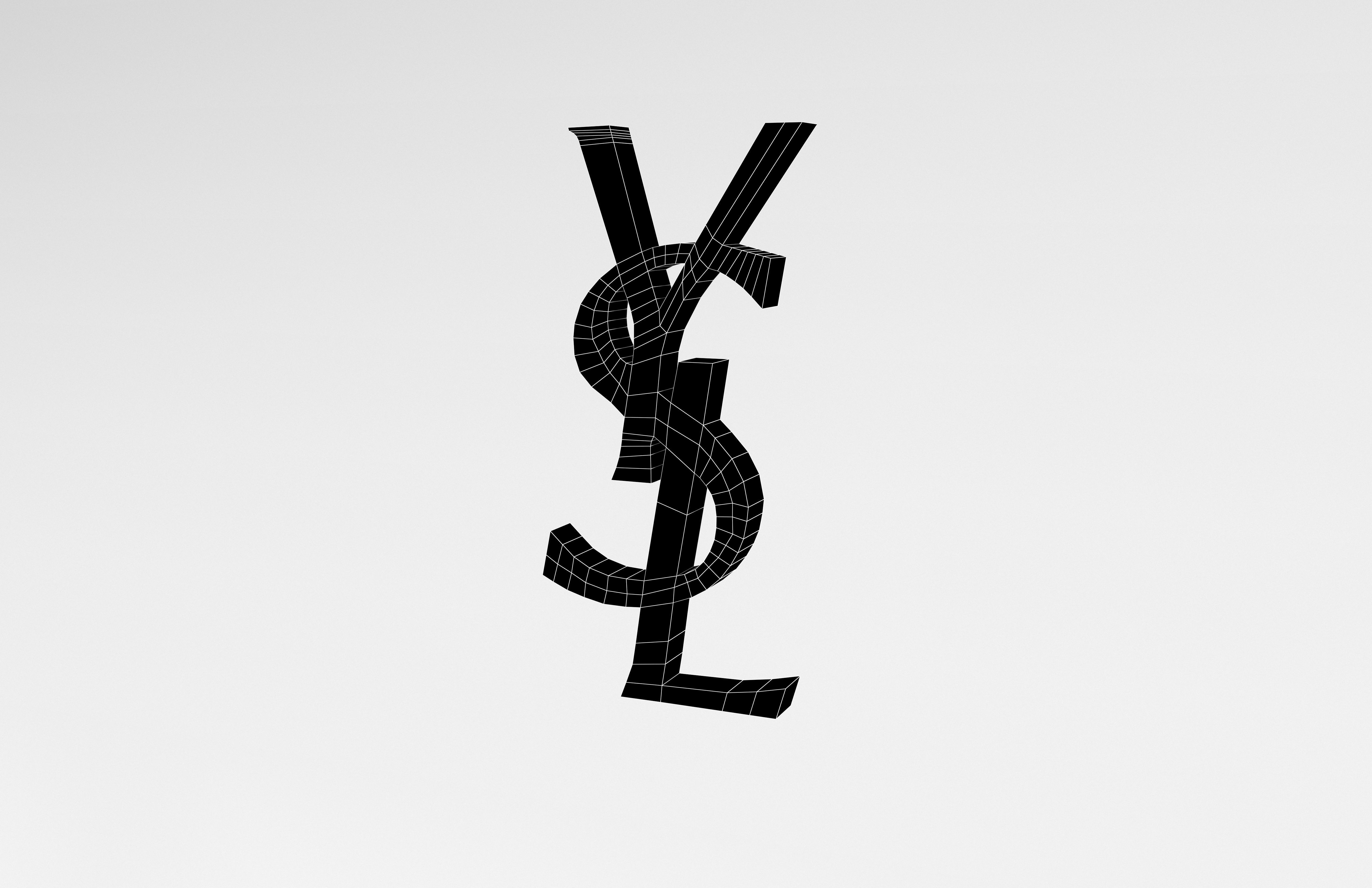 YSL Logo v1 001 free VR / AR / low-poly 3D model | CGTrader