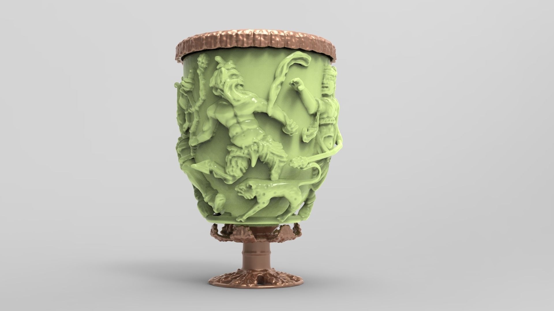 Lycurgus Cup - Roman cage cup 3D model 3D printable OBJ