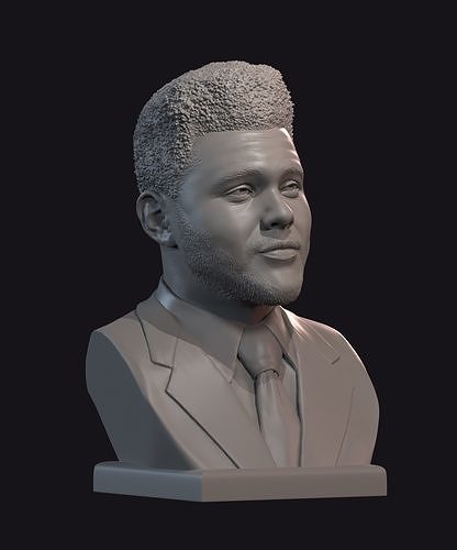 The Weeknd bust 1 3D model 3D printable | CGTrader