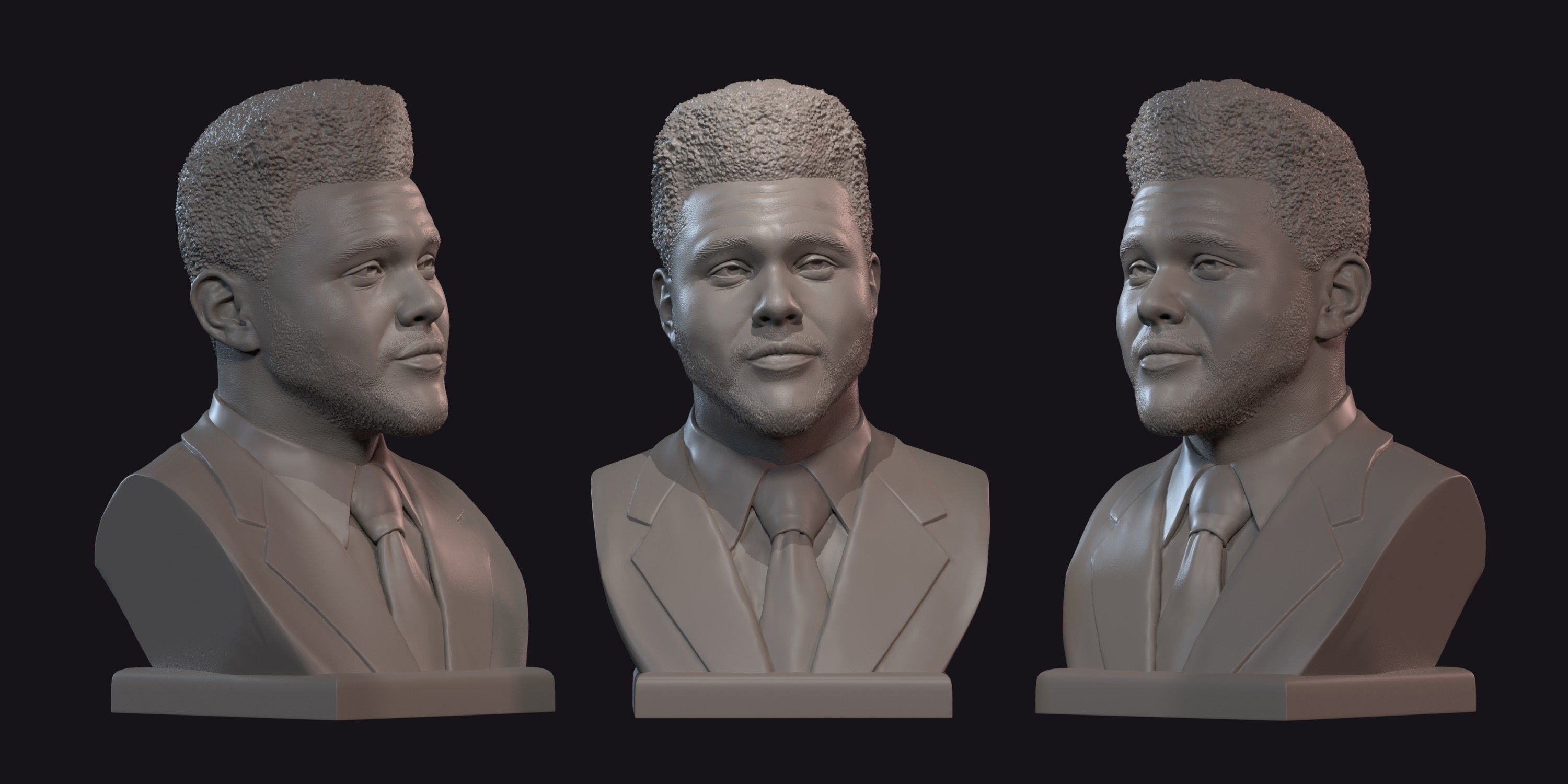 The Weeknd bust 1 3D model 3D printable | CGTrader