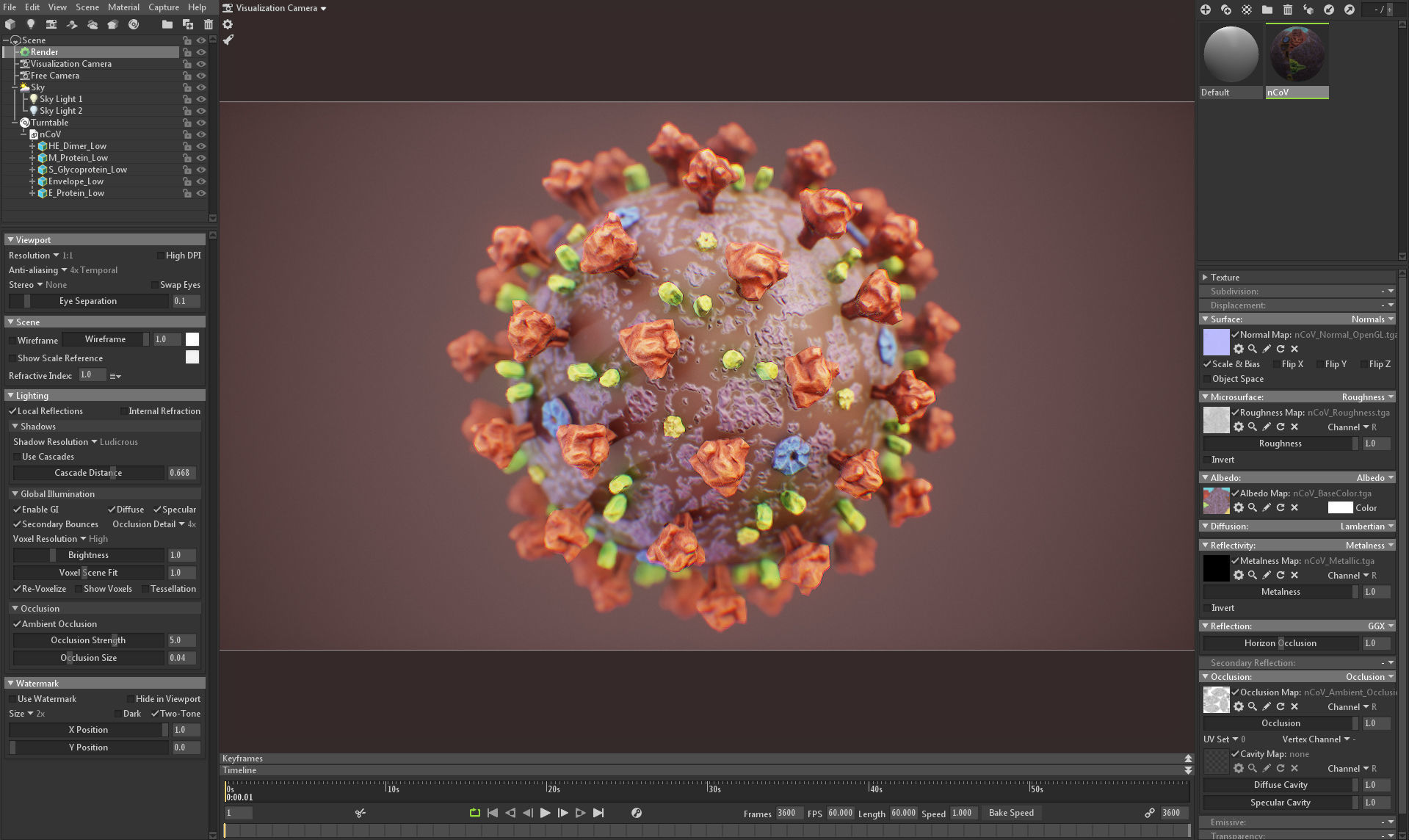 3D model CoronaVirus COVID 19 Corona Virus SARS-CoV-2 nCoV VR / AR ...