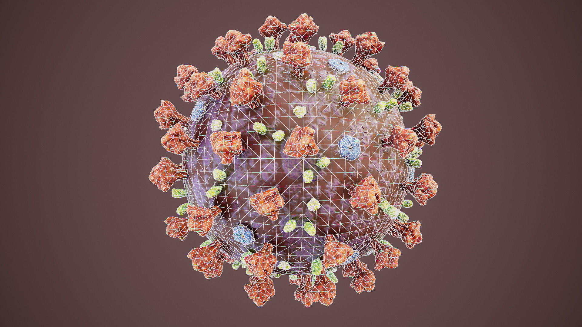 3D model CoronaVirus COVID 19 Corona Virus SARS-CoV-2 nCoV VR / AR ...