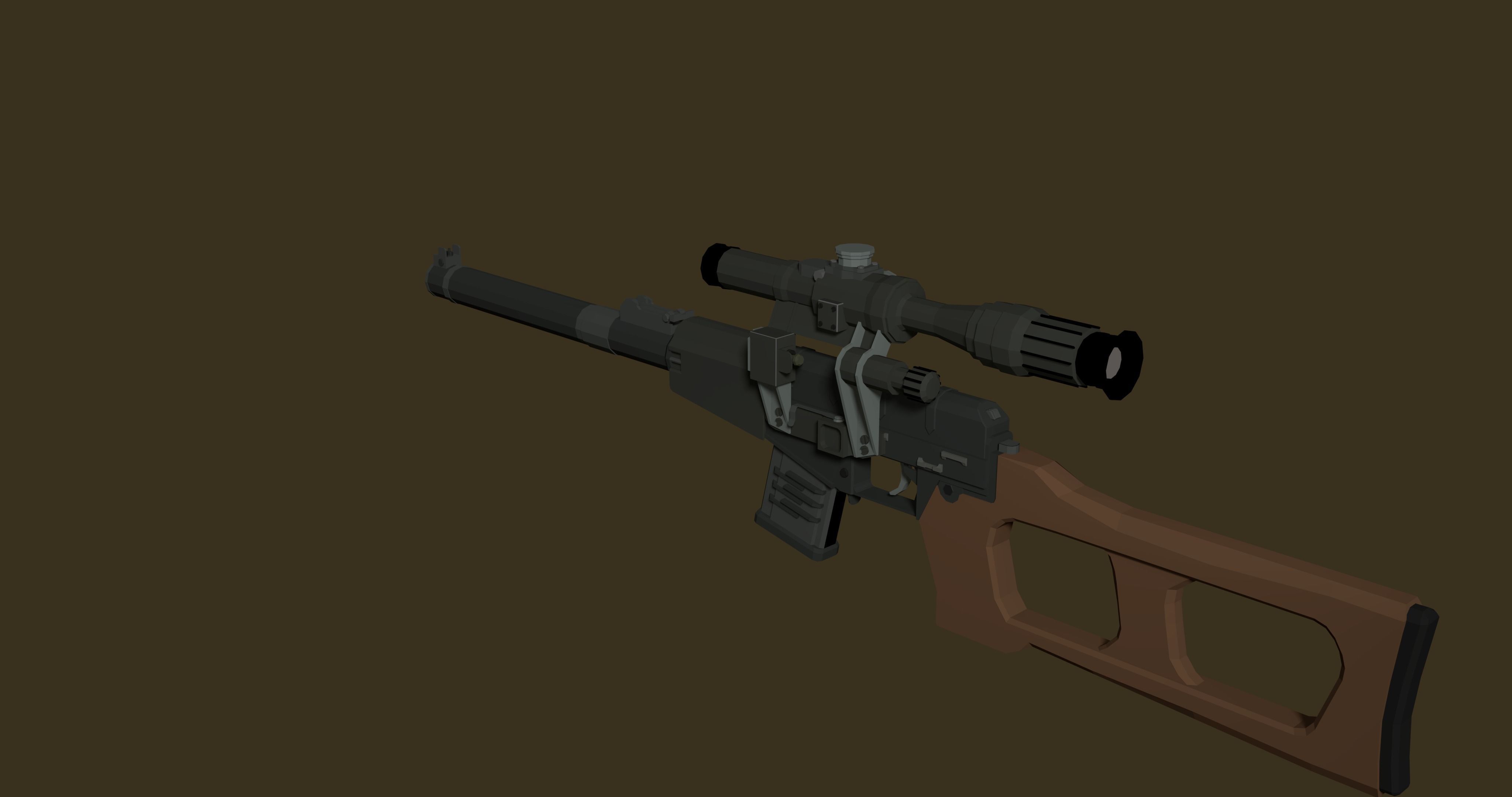 3D model AS VAL - VSS - PSO 1 - Low Poly isometric VR / AR / low-poly ...