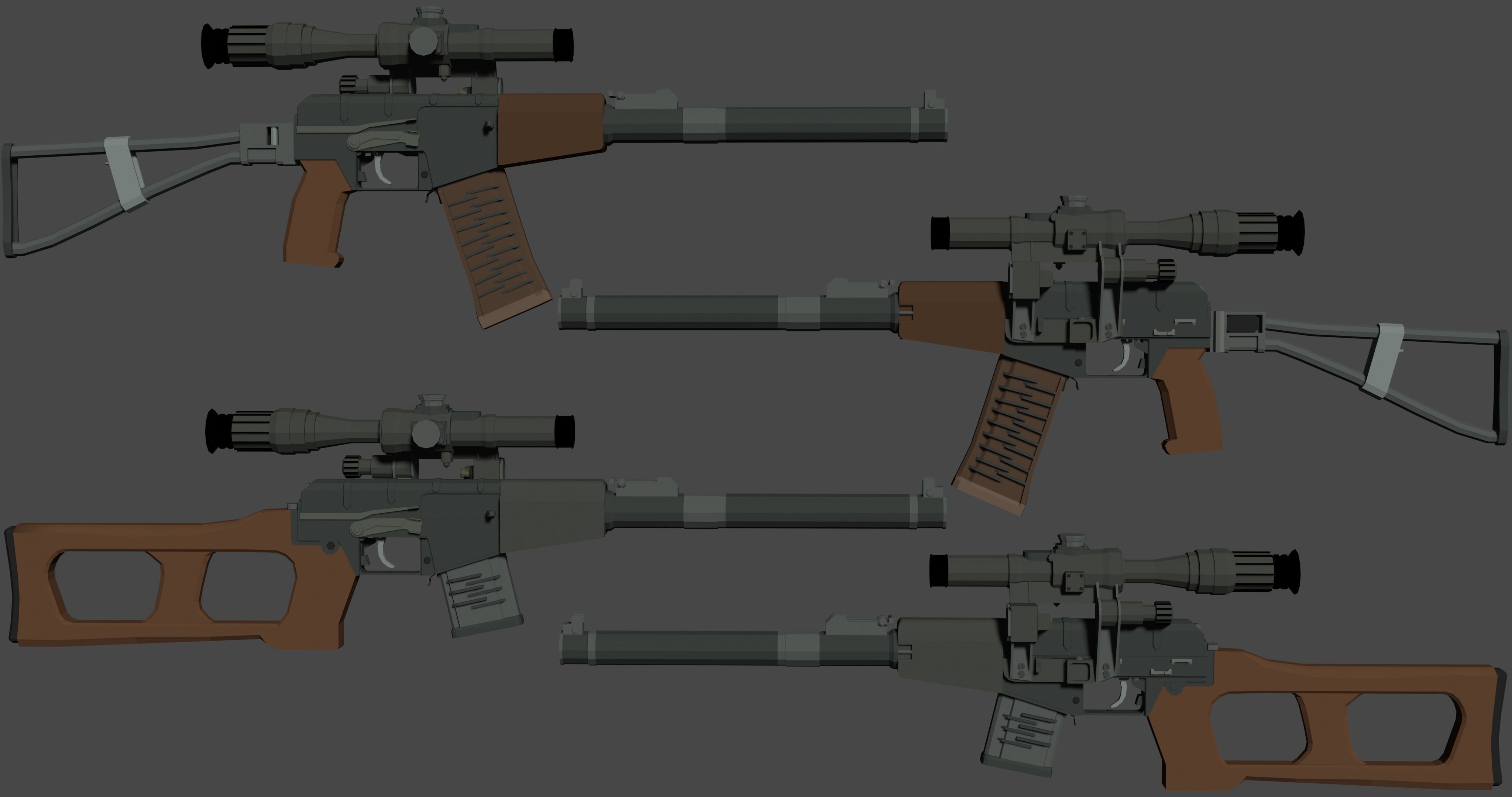 3D model AS VAL - VSS - PSO 1 - Low Poly isometric VR / AR / low-poly ...