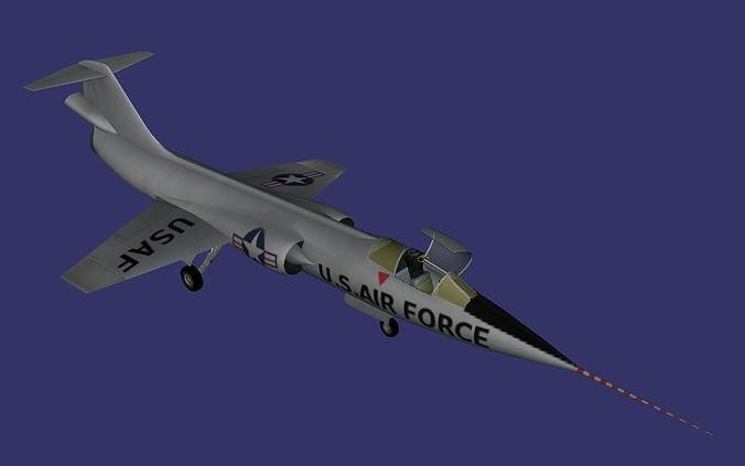 Lockheed NF-104A free VR / AR / low-poly 3D model | CGTrader