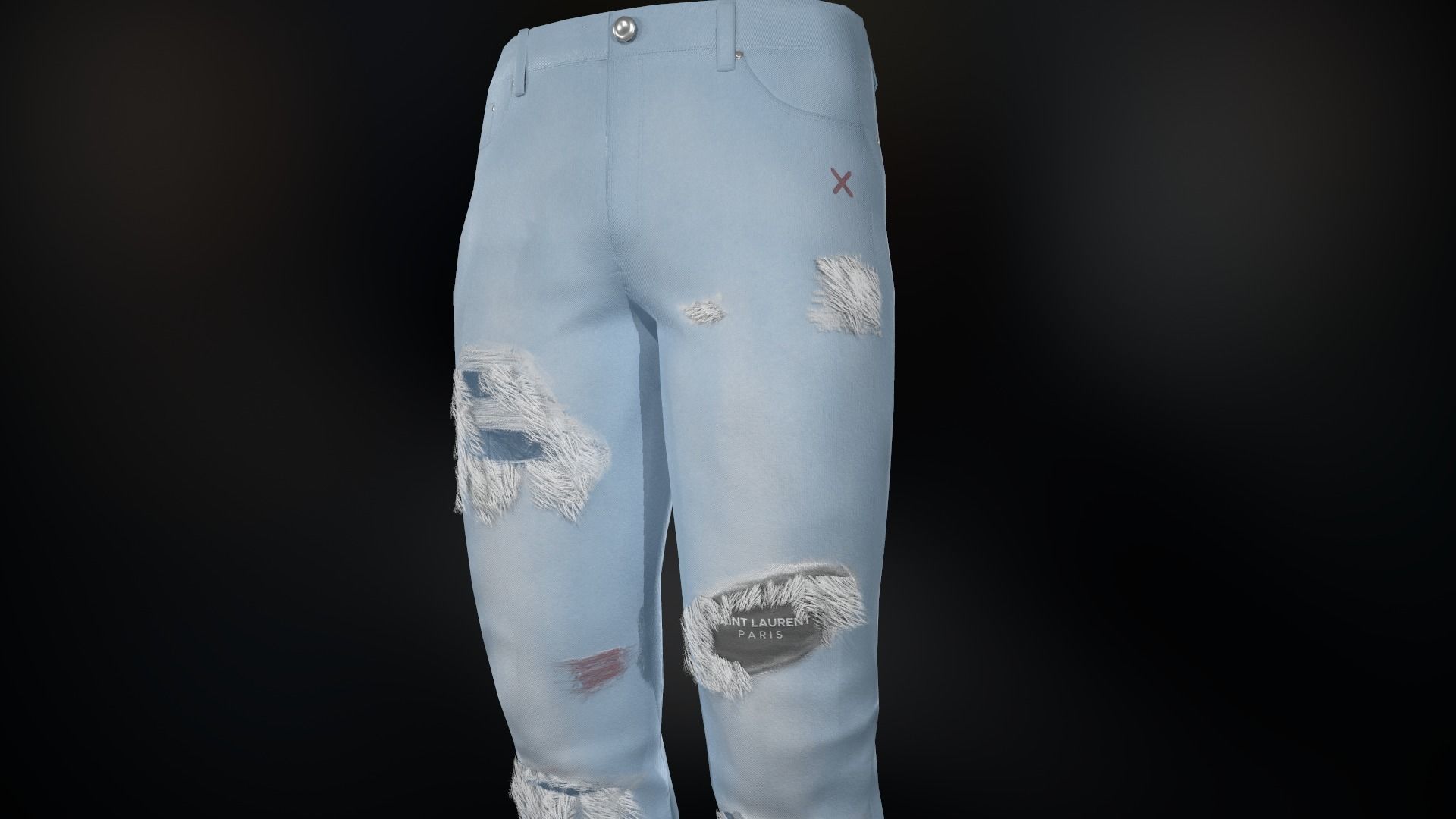 3D model Ripped Jeans VR / AR / low-poly | CGTrader