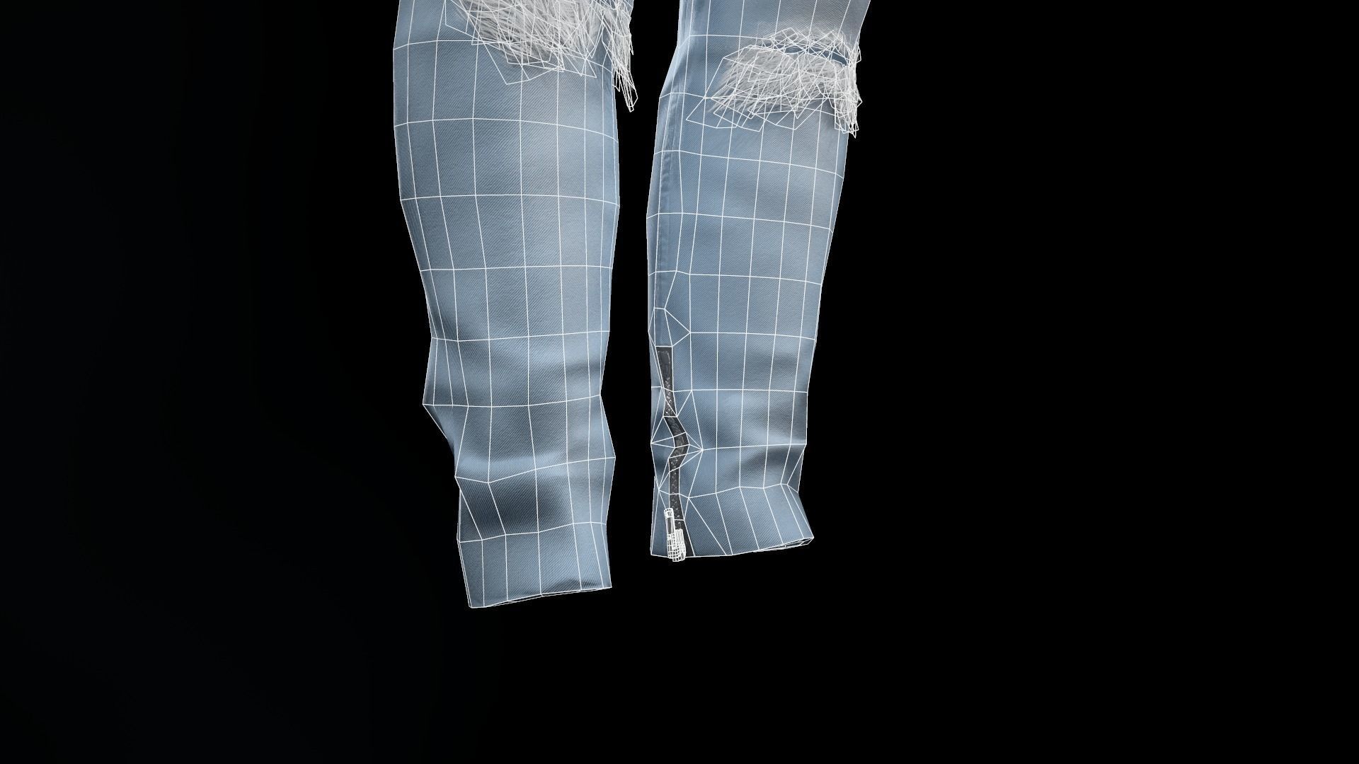 3D model Ripped Jeans VR / AR / low-poly | CGTrader