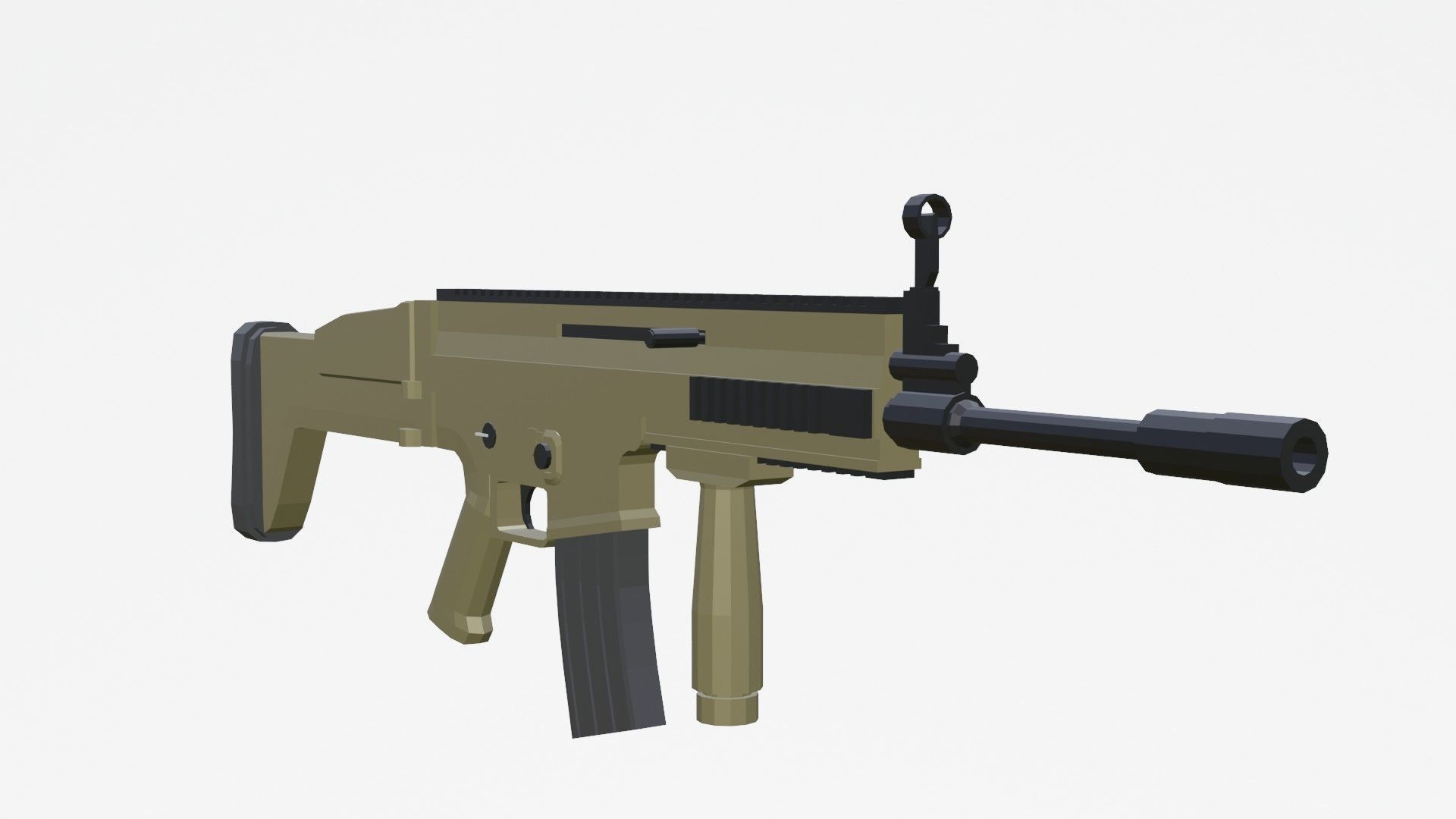 3D model SCAR H low poly VR / AR / low-poly | CGTrader