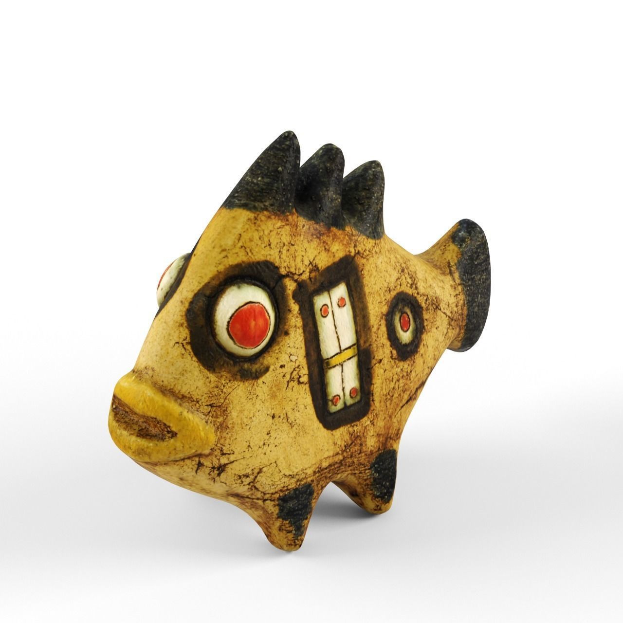 Clay fish sculpture 3D model | CGTrader