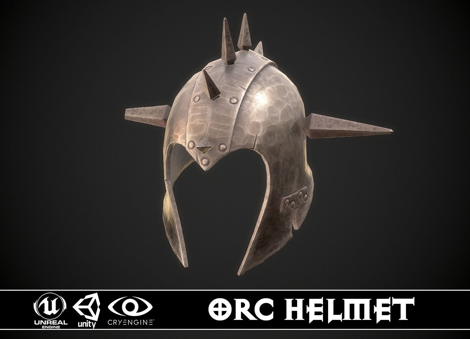 Orc Helmet 03 3D model | CGTrader