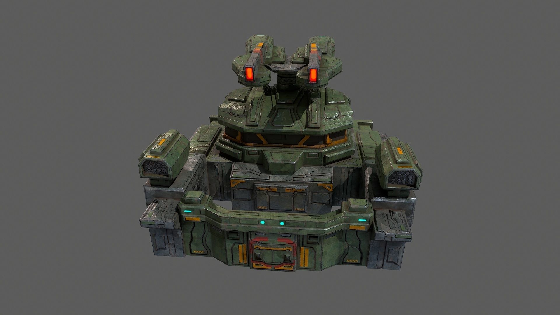 3D model Low poly sci fi defence bunker building environment asset VR / AR / low-poly | CGTrader